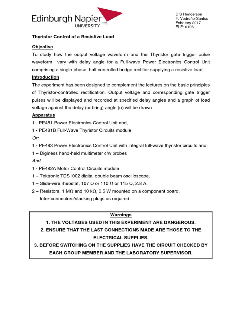 Lab Sheet Coursework | PDF | Rectifier | Power Electronics