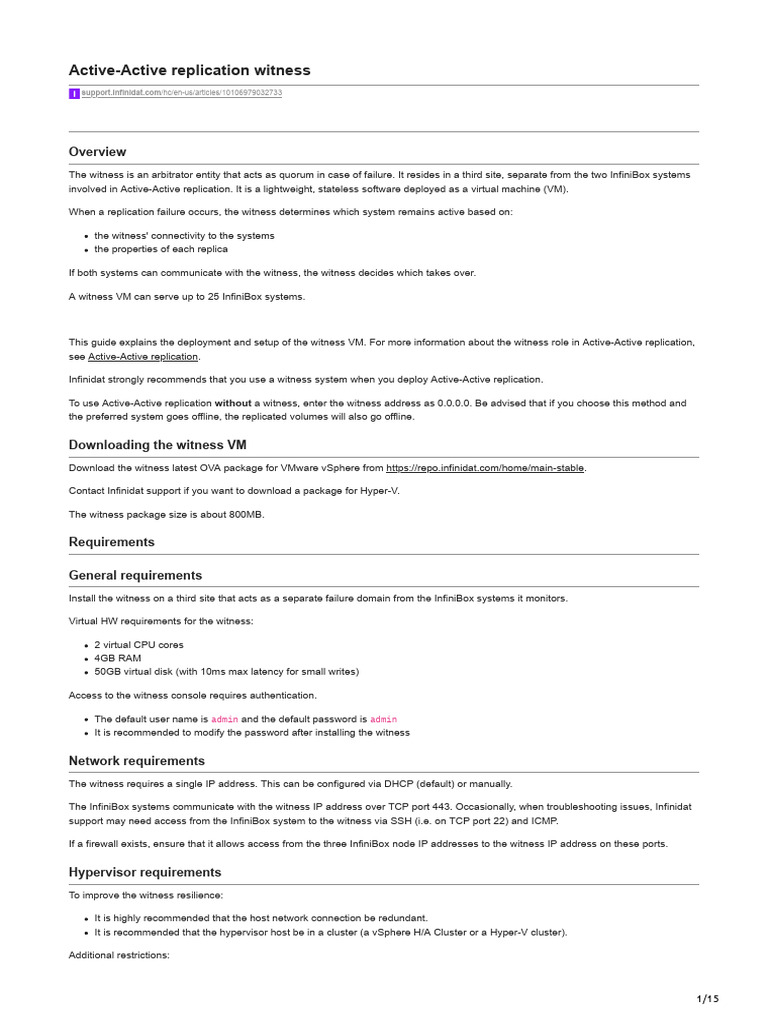 Active-Active Replication Witness | PDF | Hyper V | Virtual Machine
