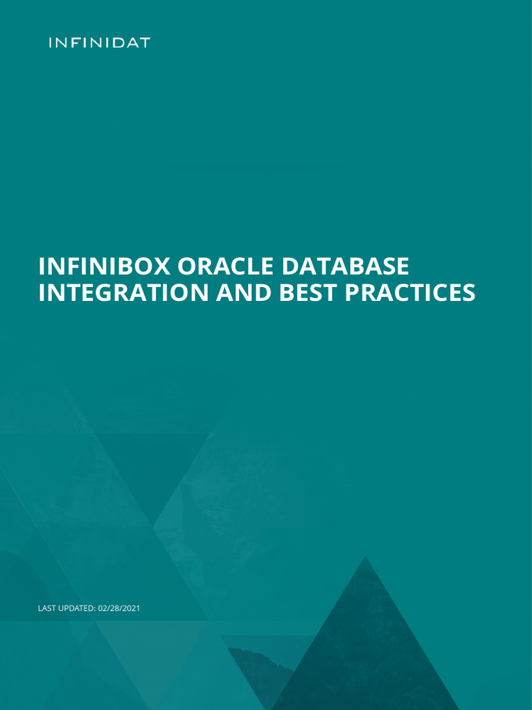 InfiniBox Oracle Database Integration and Best Practices | PDF | Backup | Databases
