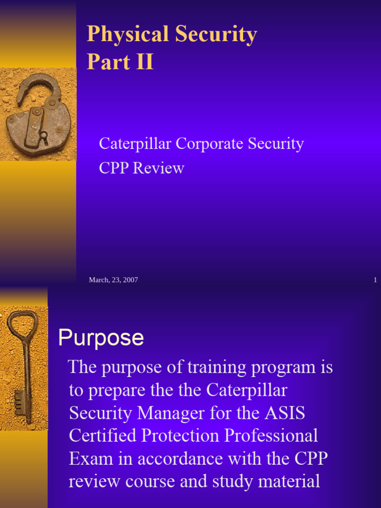 Cat Corp Security CPP Physical Security 07 PART II | PDF | Multiplexing ...
