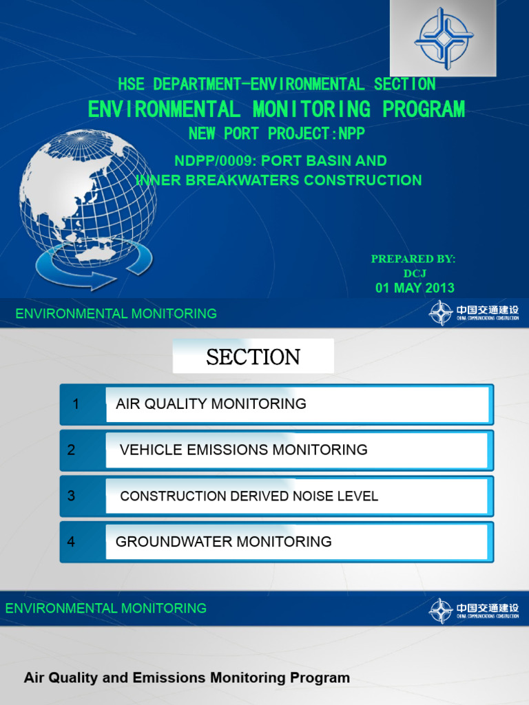 Environmental Monitoring for New Port Project | PDF | Exhaust Gas ...