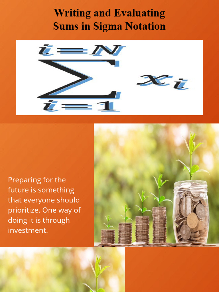 Writing and Evaluating Sums in Sigma Notation | PDF | Summation | Notation