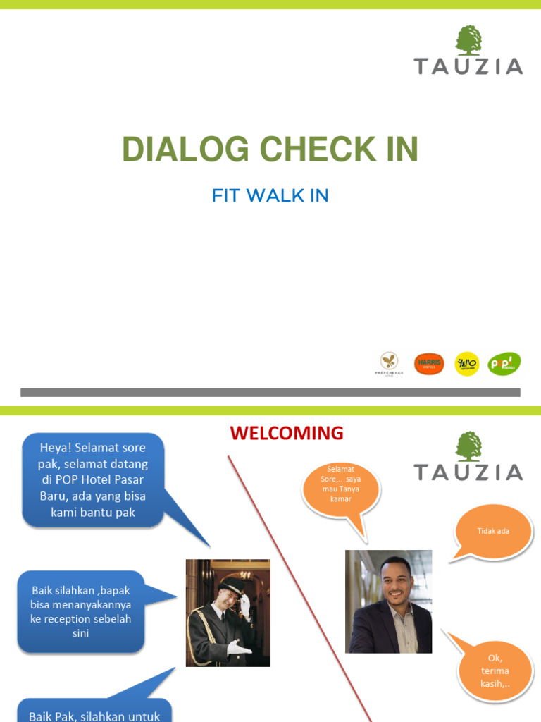 Check in Dialog Walking Guest | PDF