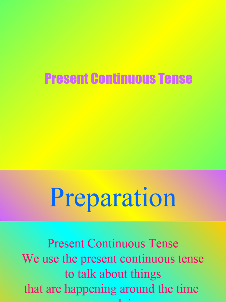 Present Continuous Tense | PDF