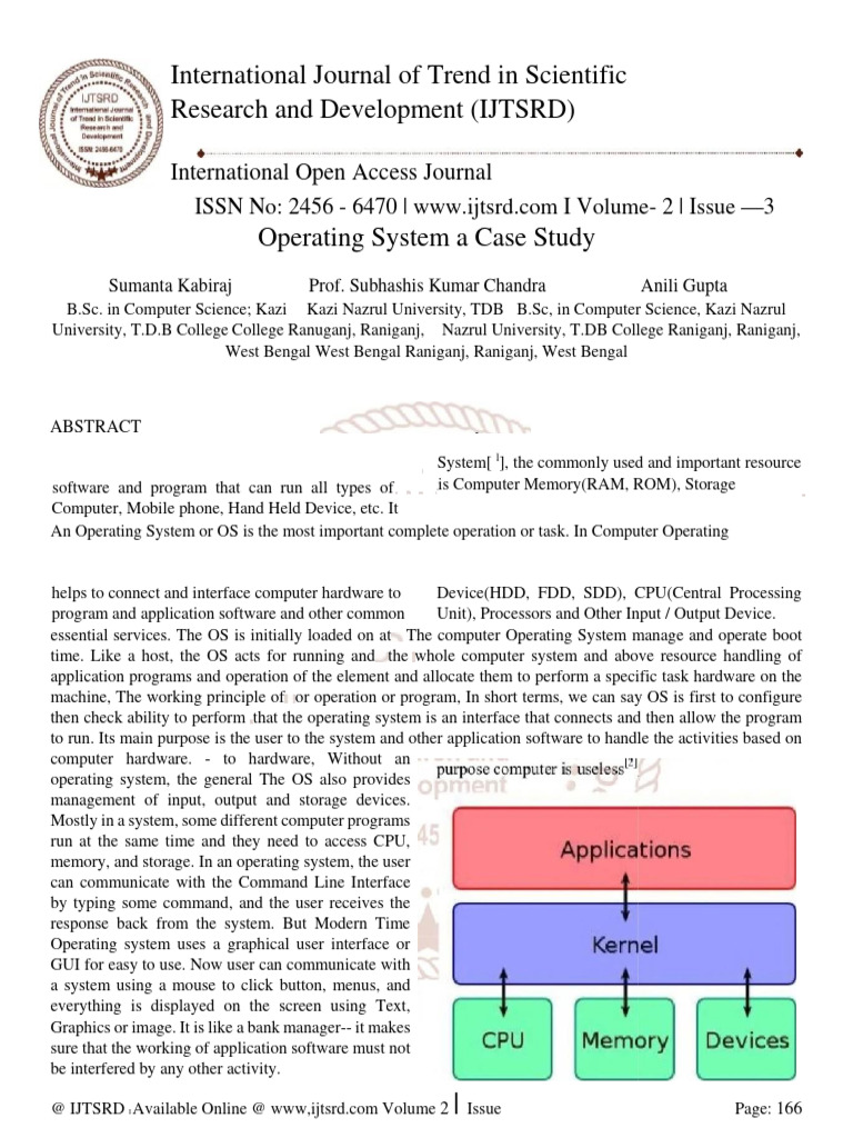OS Case Study | PDF | Operating System | Computer Data Storage