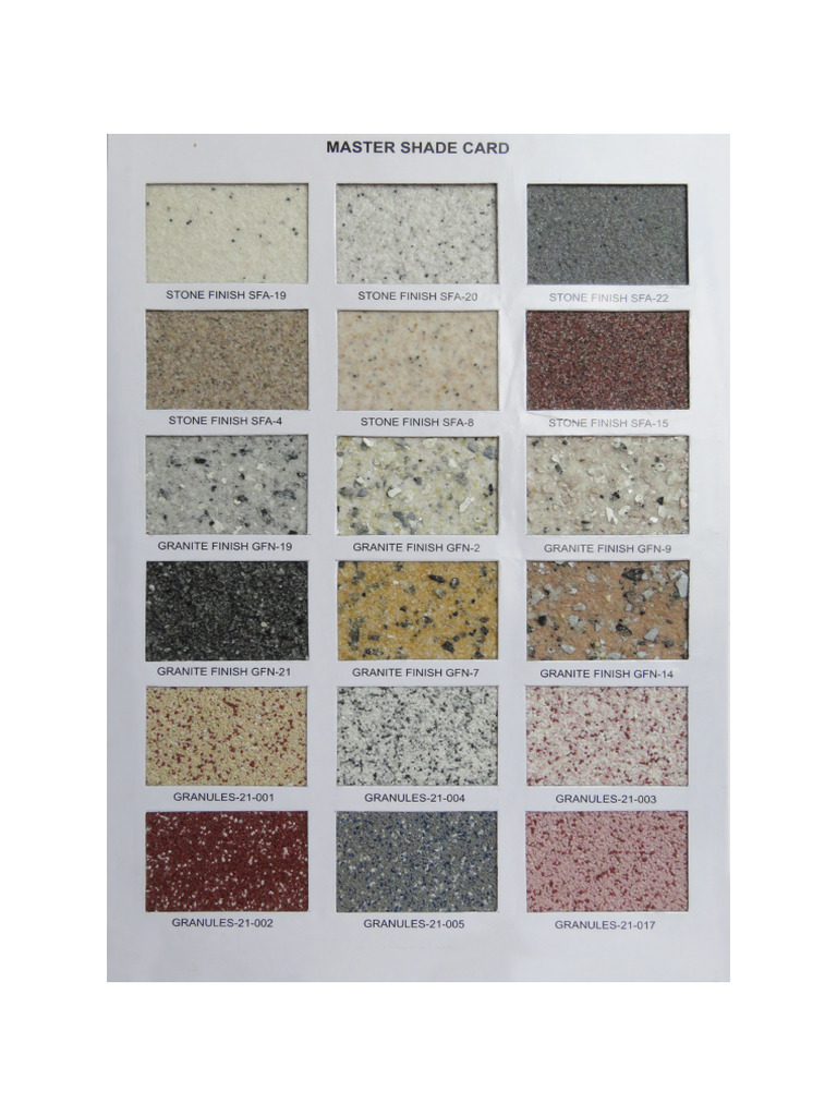 Master Shade Card | PDF