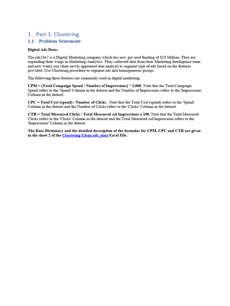 Data Mining Business Report Set | PDF | Cluster Analysis | Percentile
