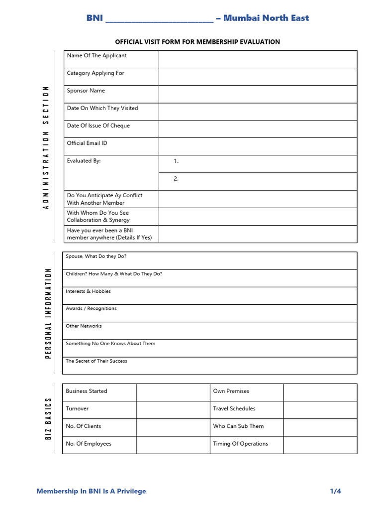 Official Visit Form Final | PDF | Business