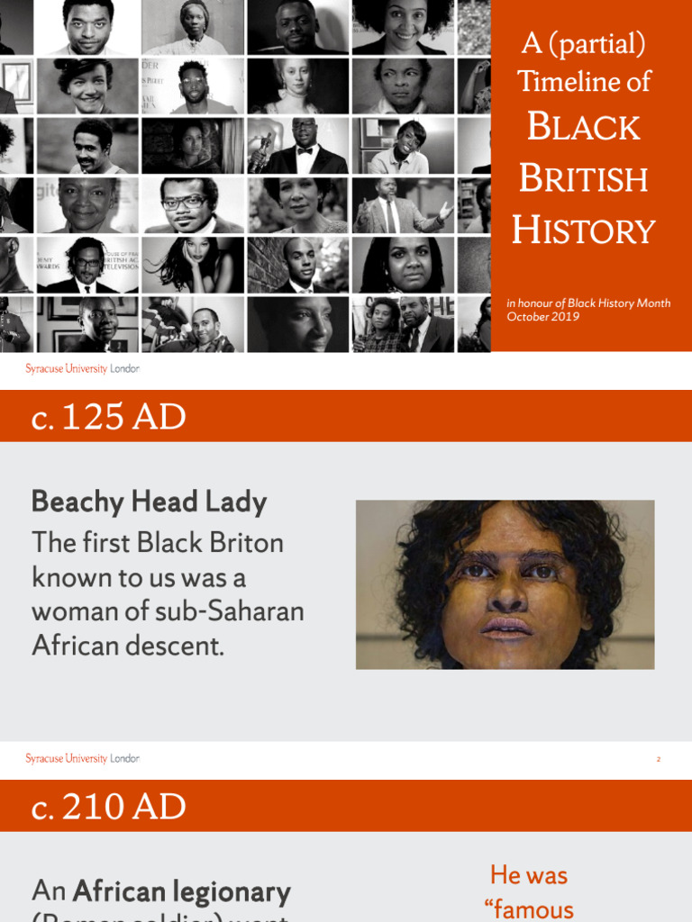 British Black History Timeline Syracuse London | PDF | Politics And ...