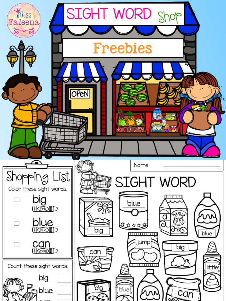 Shopping Sight Words | PDF | Senses | Computer Graphics