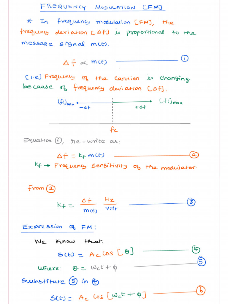 20-Frequency Modulation - Frequency deviation - Problems-14-02-2023 | PDF