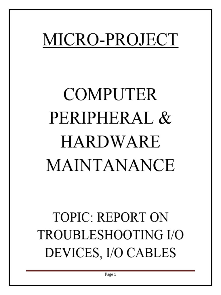 CPH Micro-Project | PDF | Computer Network | Troubleshooting