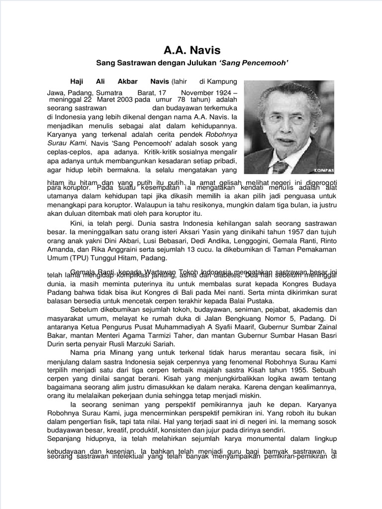 Biografi Aa Navis | PDF