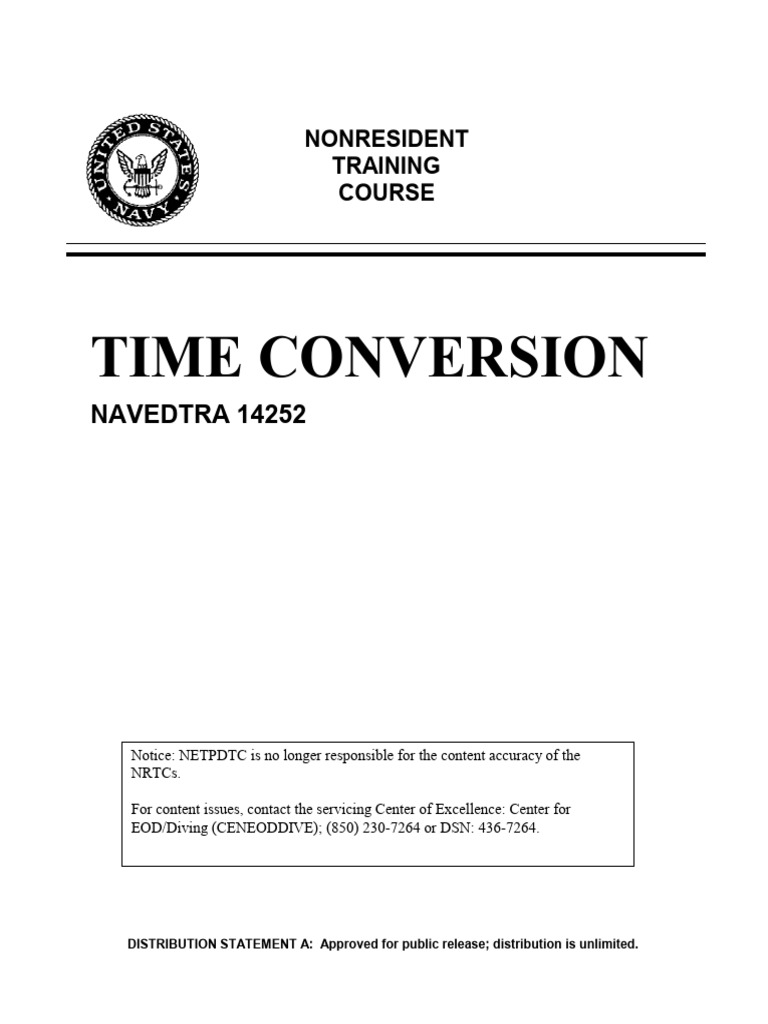 NAVEDTRA 14252 Time Conversion | PDF | Longitude | Equator