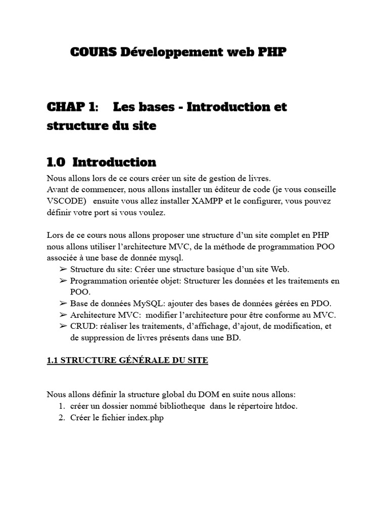 Apprendre PHP 8 : Gestion de livres | PDF | PHP | Fichier informatique