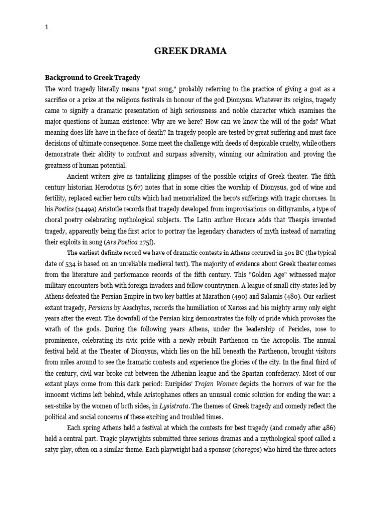 6 Literary Theory GREEK DRAMA | PDF | Sophocles | Euripides