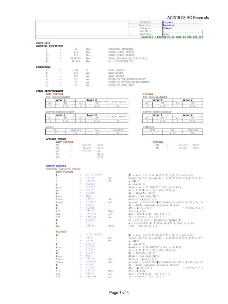 Beam Design | PDF | Continuum Mechanics | Mechanics
