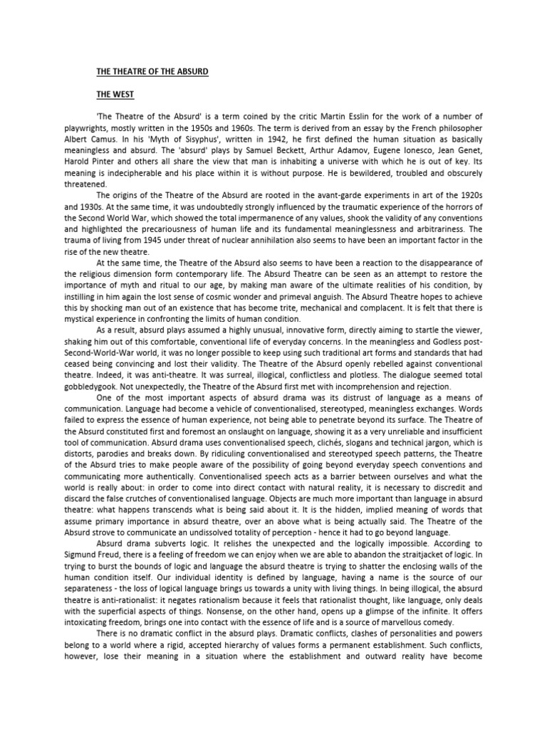 6 The Theatre of The Absurd | PDF