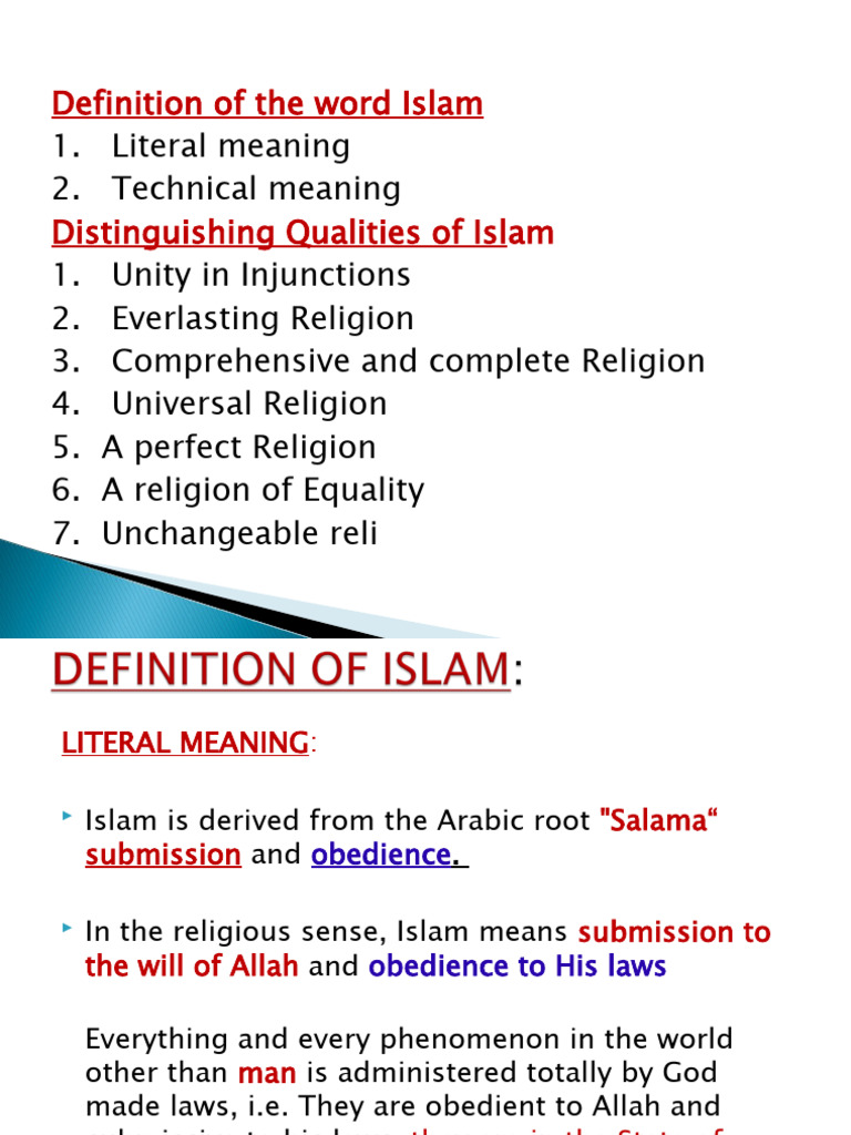 Distinguishing Qualities of Islam | PDF | Prophets And Messengers In ...