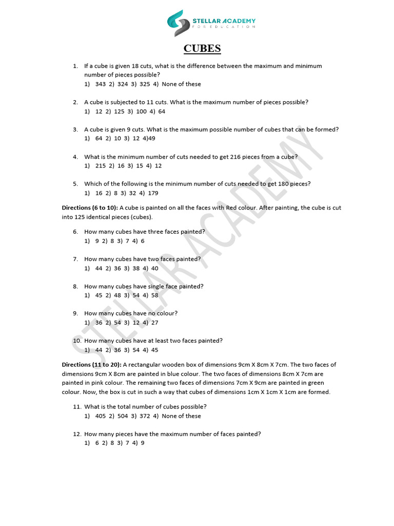 Cubes | PDF