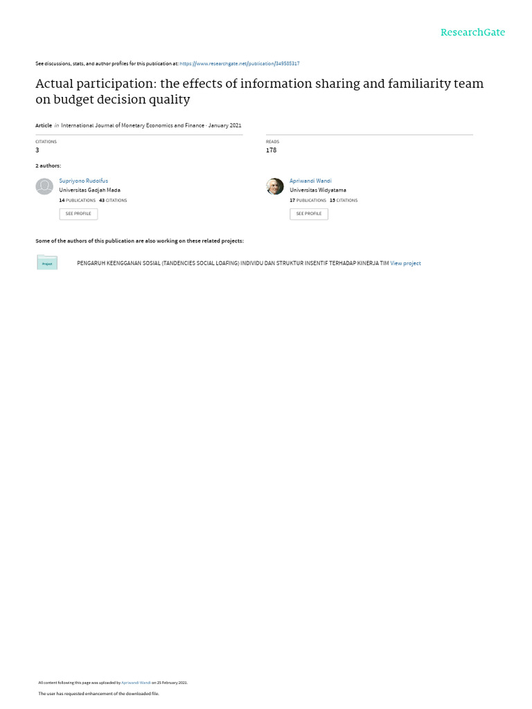 2021 Ijmef-29489 PPV | PDF | Decision Making | Information