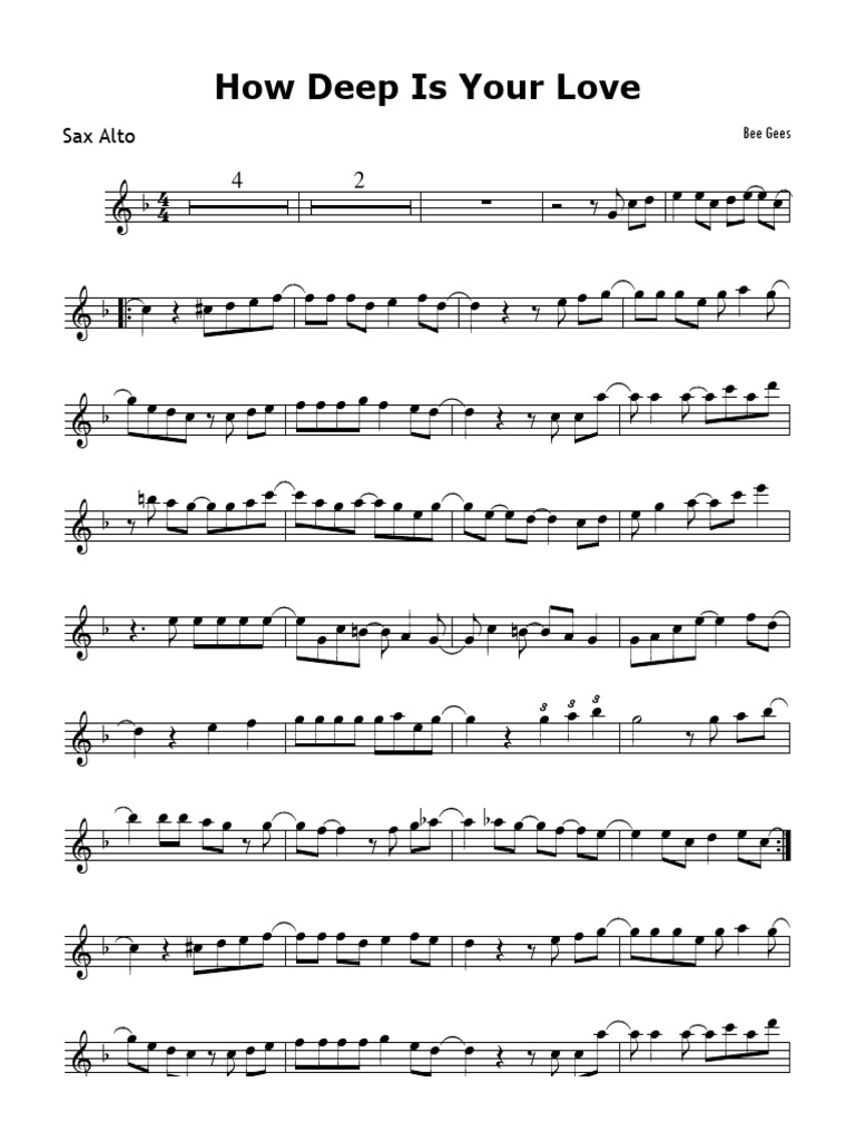 How Deep - Sax Alto | PDF