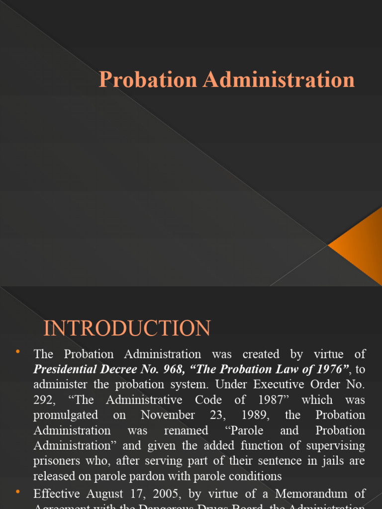 Overview of Probation Administration | PDF | Probation | Parole