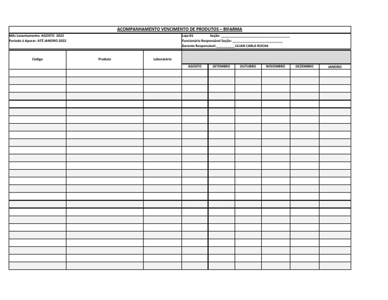 planilha de validade 2022 JULHO JANEIRO | PDF planilha de validade 2022 JULHO JANEIRO | PDF