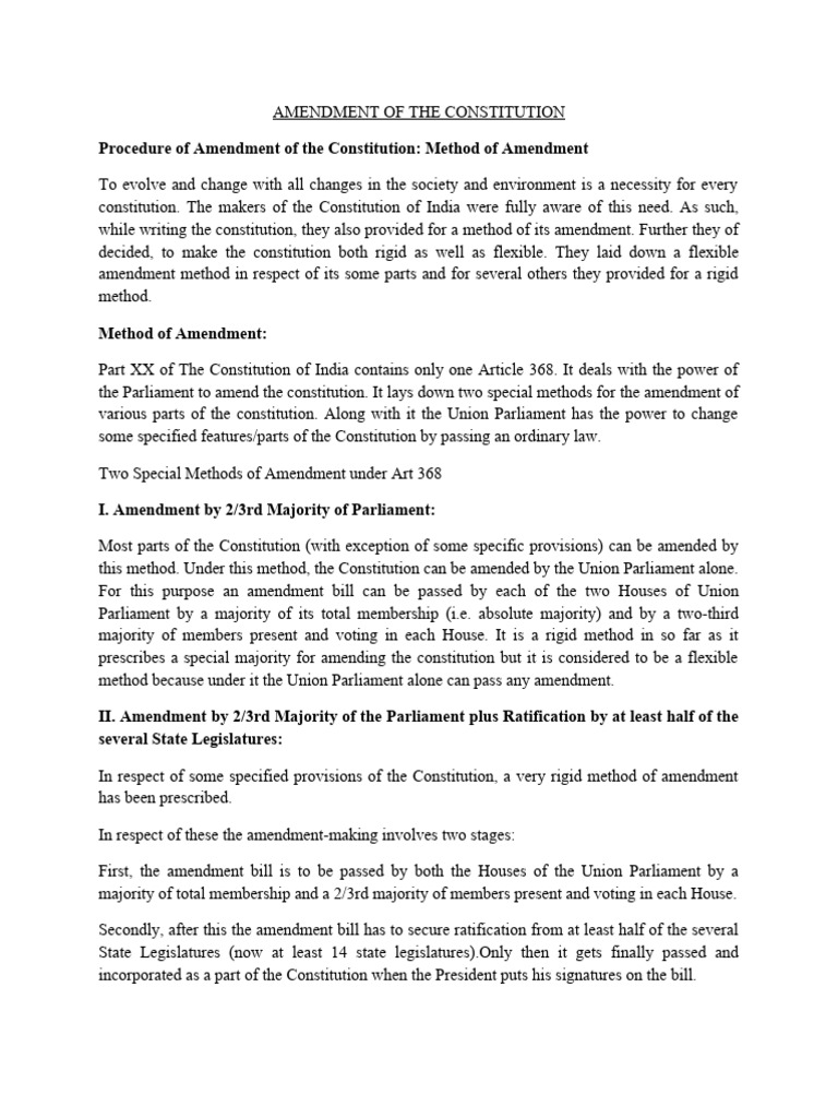 Amendment | PDF | Constitutional Amendment | Separation Of Powers
