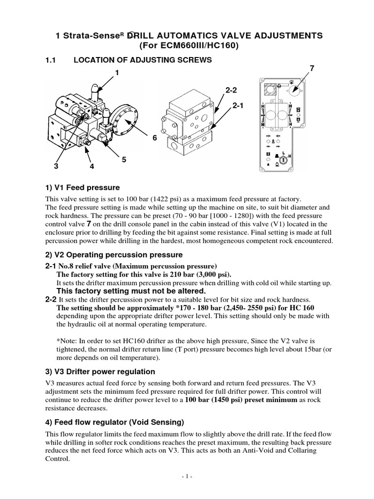 Strata-Sense Setting For ECM660III | PDF | Valve | Screw