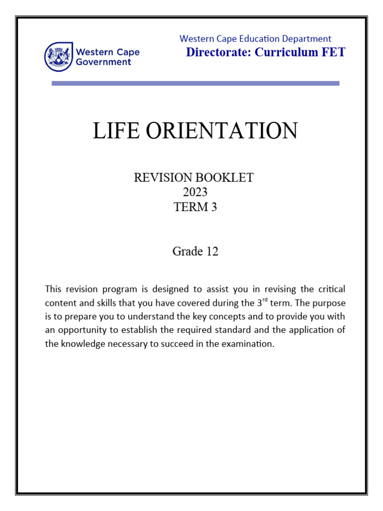LO Grade 12 Revision Booklet Term 3 2023 | Download Free PDF ...