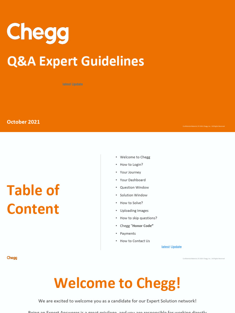 CHEGG QA Guidelines | PDF