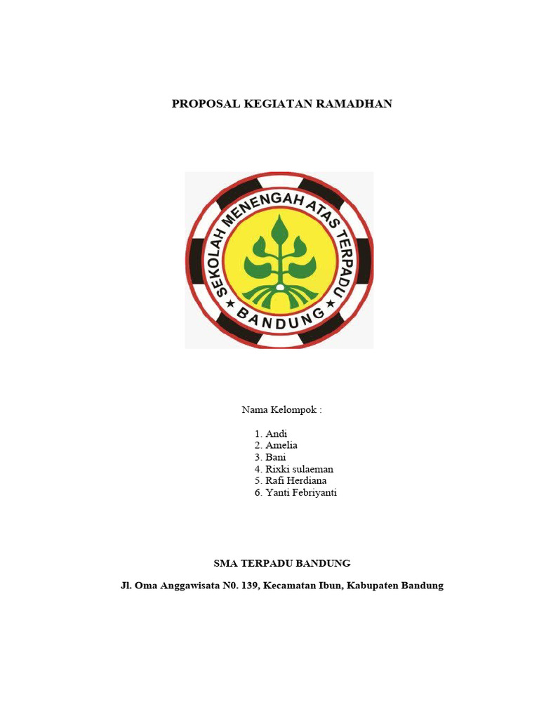 Proposal Kegiatan Ramadhan | PDF