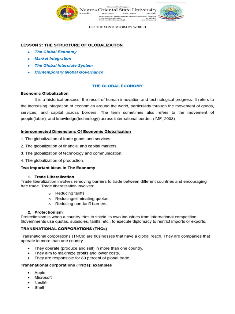 Structures of Globalization | PDF | World Systems Theory | World Politics