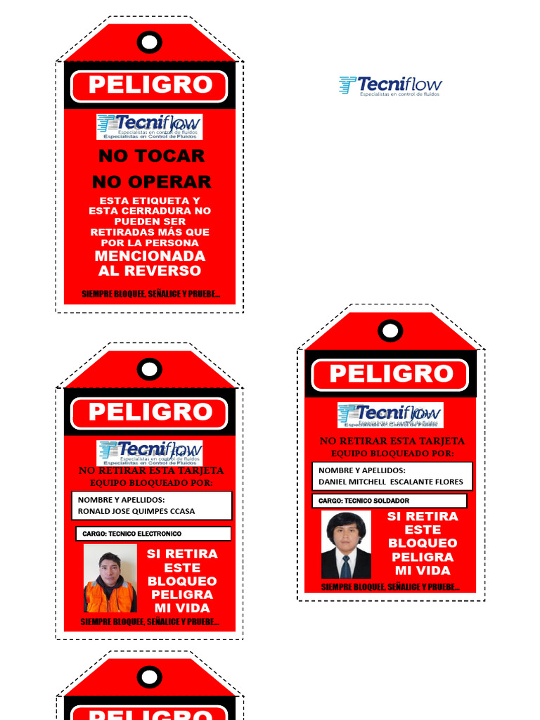 Tarjeta De Bloqueo Y Etiquetado Pdf
