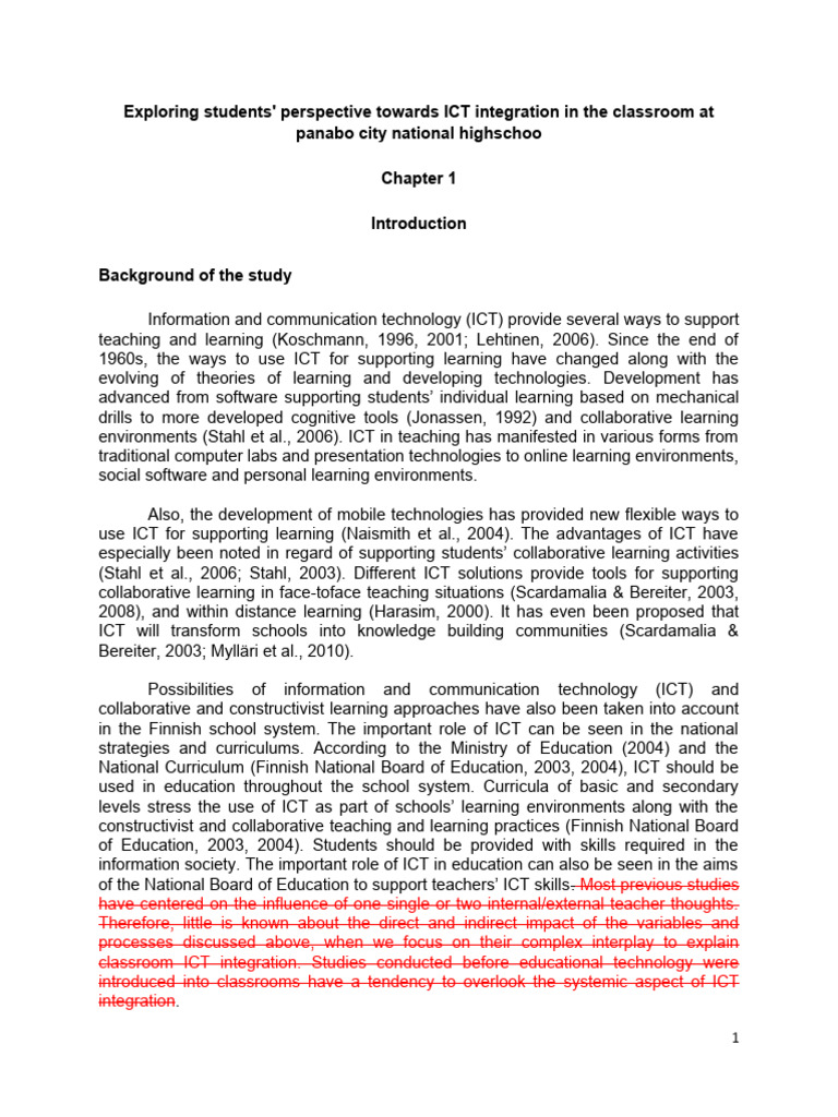 Chapter 1 PR1 | PDF | Educational Technology | Learning