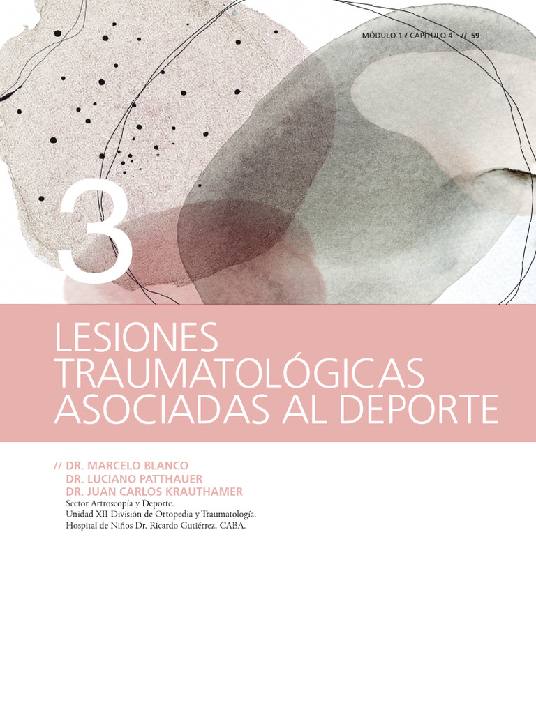 Lesiones Traumatológicas Asociadas Al Deporte en Pediatría | PDF ...