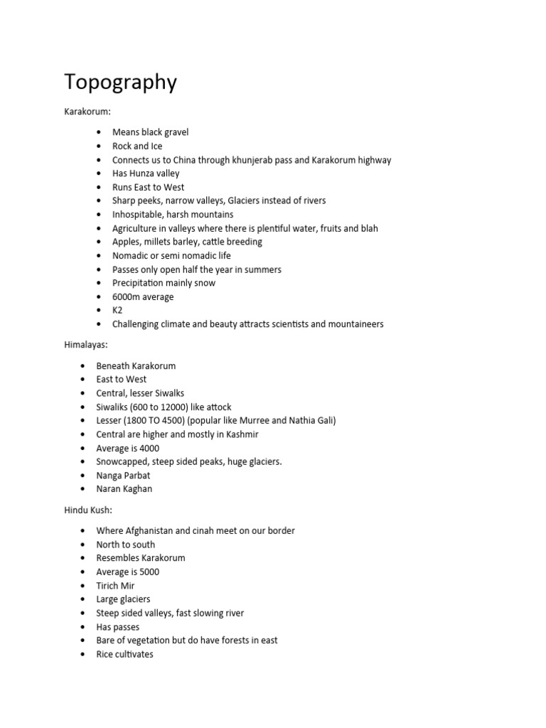 Topography | PDF | Earth Sciences | Physical Geography