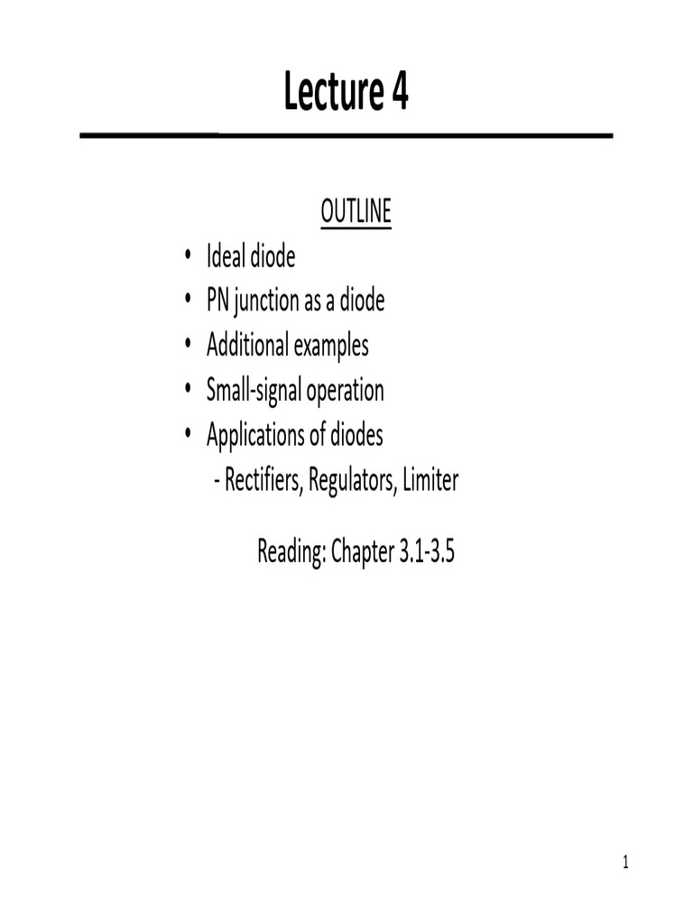 Lecture4 1 | Download Free PDF | Diode | Rectifier
