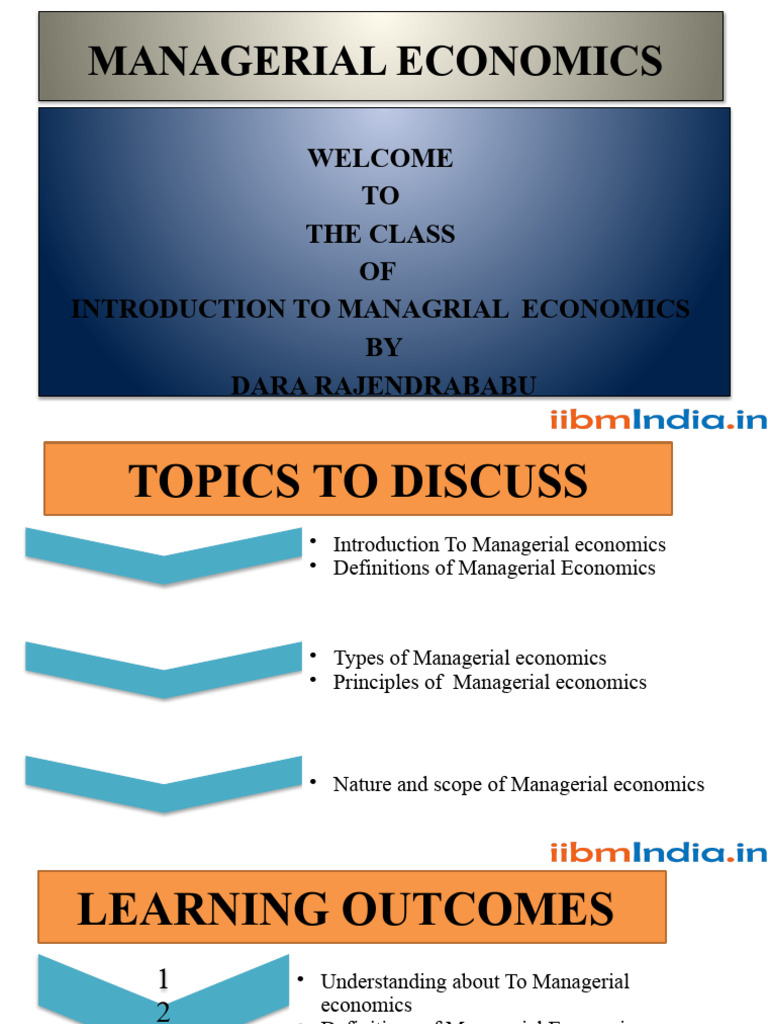 2-Introduction To Mangerial Economics | PDF | Economics | Profit ...