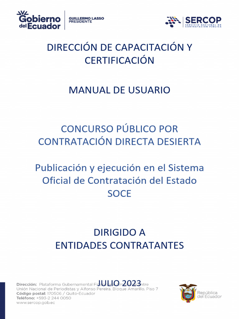 Manual SOCE Contratacion Directa Por Terminacion Unilateral Signed ...