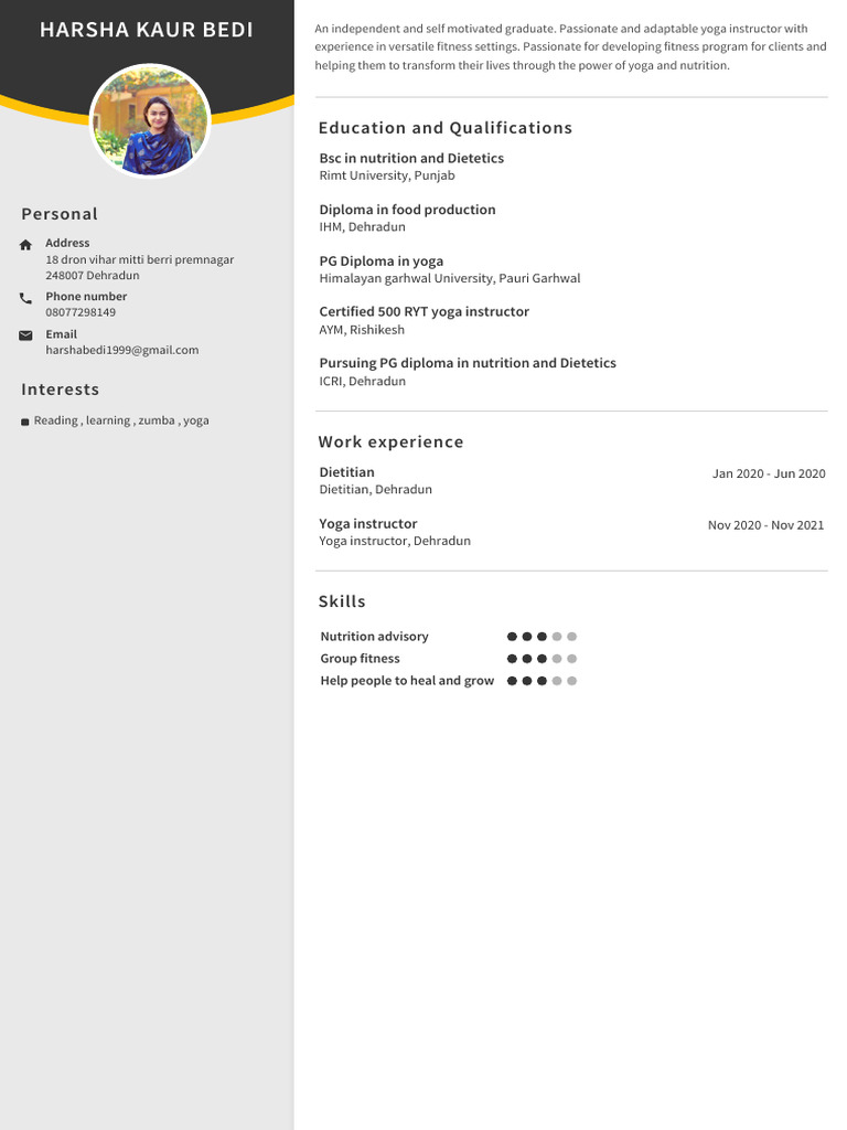 Harsha Kaur's Resume | PDF