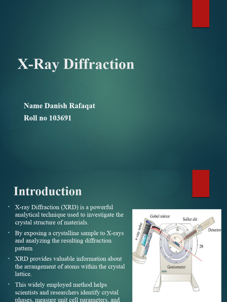 X-Ray Diffraction: Principles & Applications | PDF | Science & Mathematics