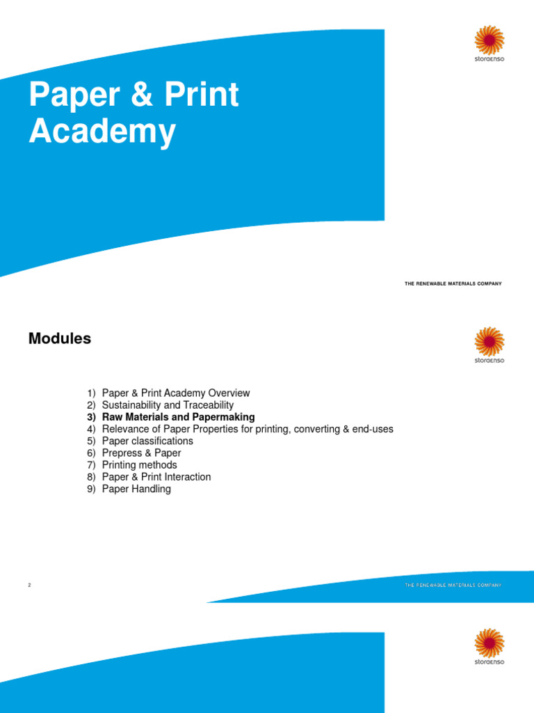 03 Raw Materials - Paper Making 2018 | PDF | Paper | Pulp (Paper)