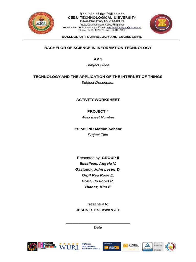 Project-4 ESP32 | PDF | Arduino | Electrical Engineering