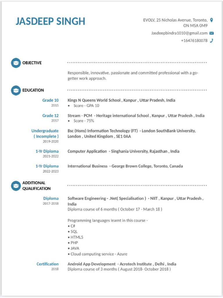 Jasdeep's Resume | PDF