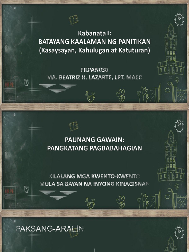 1 - Batayang Kaalaman NG Panitikan | PDF
