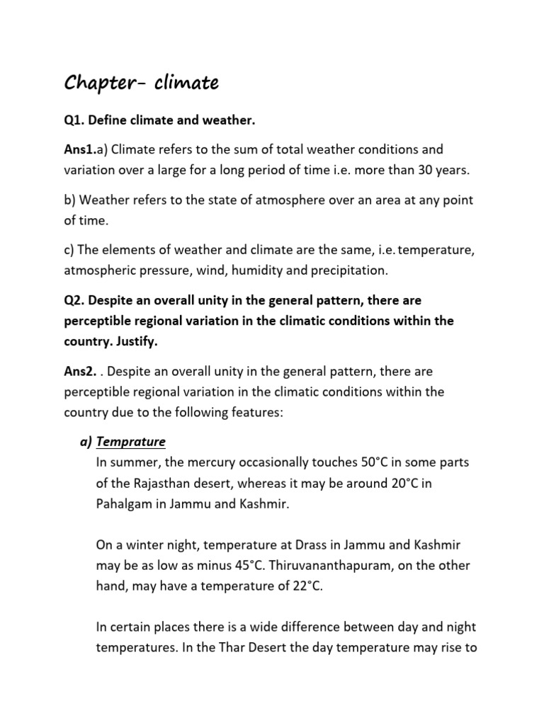 Climate and Weather Explained | PDF | Monsoon | Wound
