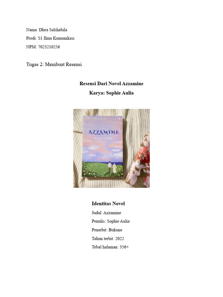 Contoh Resensi Buku Novel (Azzamine) | PDF