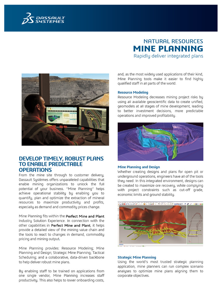 Mine Planning Natural Resources Flyer | PDF | Mining | Business